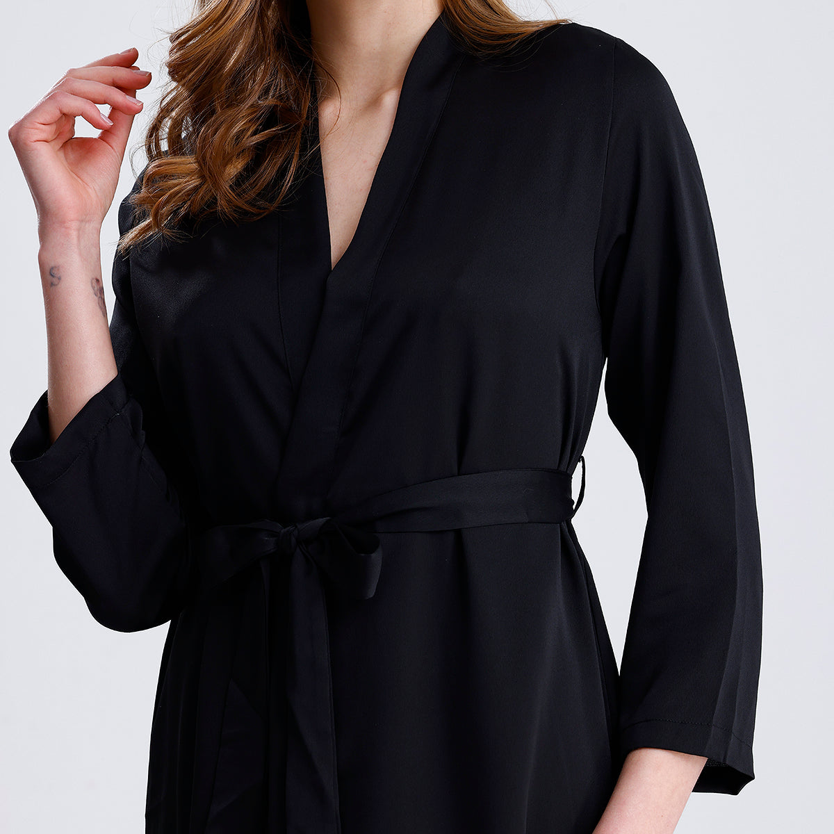 Krep Saten Taşlı Bride Sabahlık 43453 – Magic Form